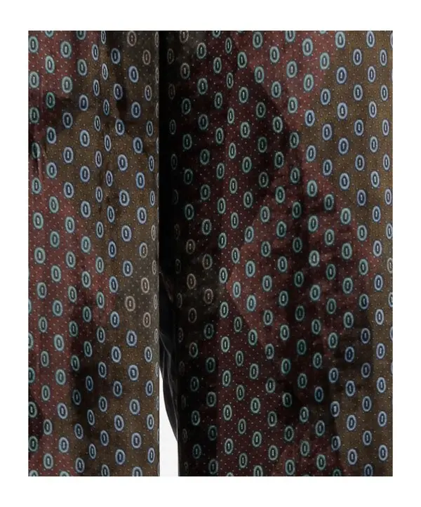 Dries Van Noten Printed Elastic Waist Trousers - Black