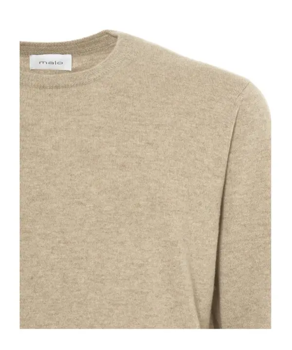 Malo Crew Neck Cashmere Sweater - Brown