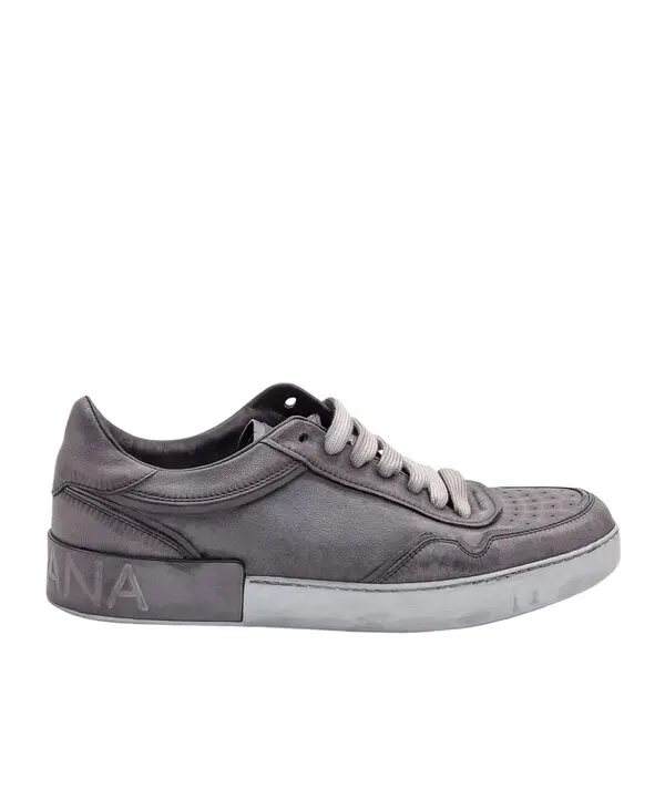 Dolce & Gabbana Logo Debossed Sneakers - Gray