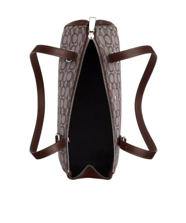 COACH Asher Shoulder Bag In Signature Jacquard - Silver/oak/maple