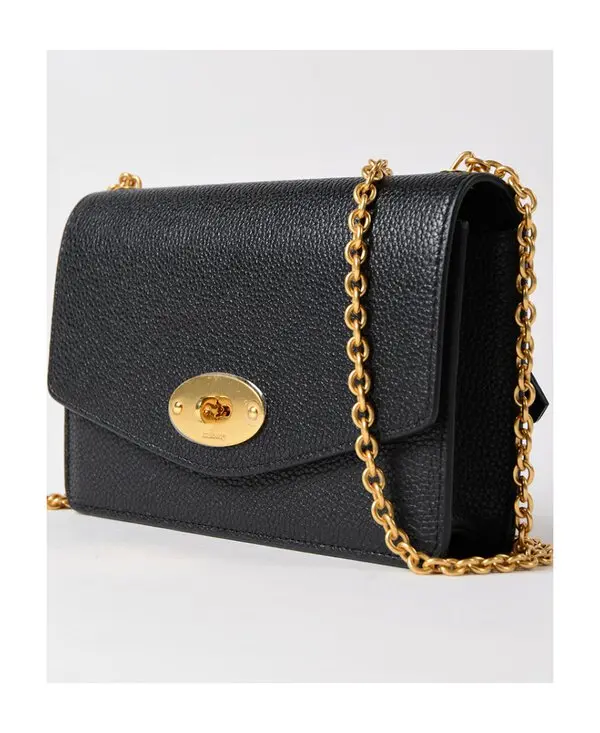 Mulberry Darley Twist-lock Chained Mini Crossbody Bag - Black