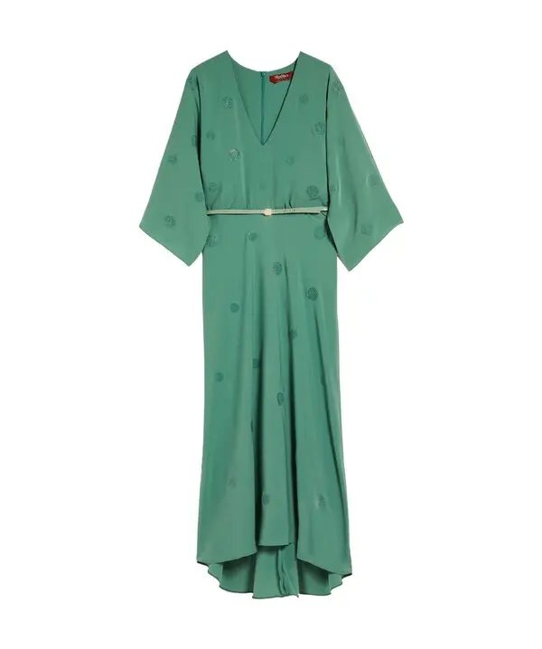 Max Mara Embellished V-neck Short-sleeved Dress