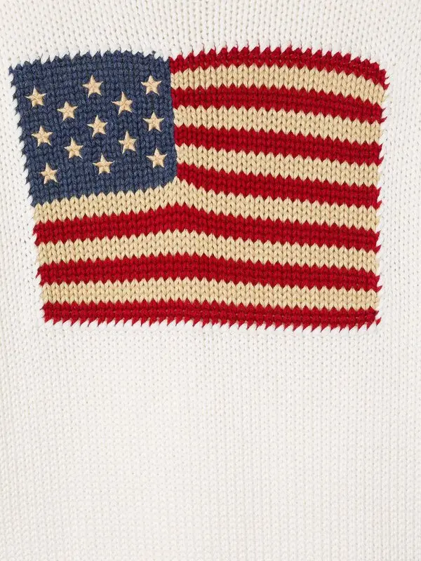 Ralph Lauren Embroidered Flag Pullover Sweater