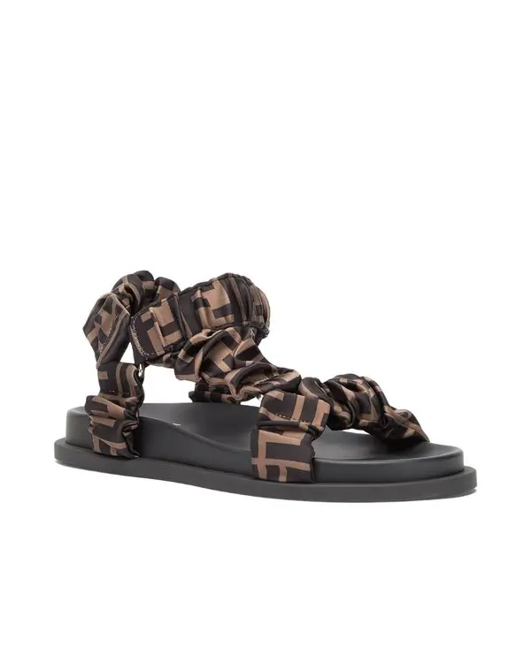 Fendi Ff Motif Sandals - Black