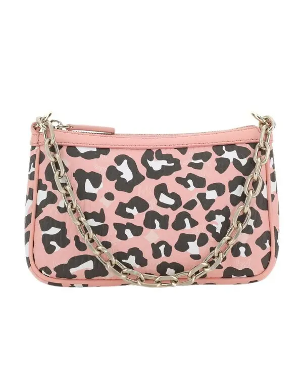 Mcm Leopard Printed Chain-linked Mini Shoulder Bag