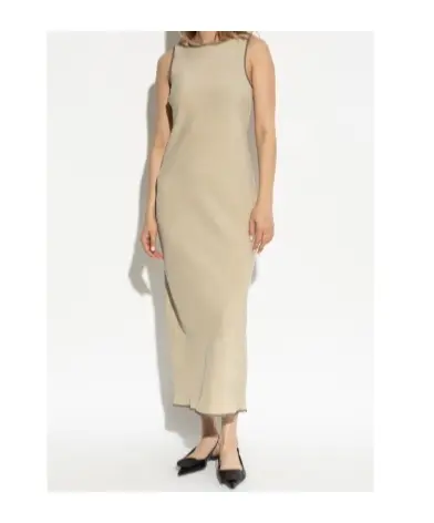 SAMSOE SAMSOE Sleeveless Contrast Stitch Maxi Dress - Nude