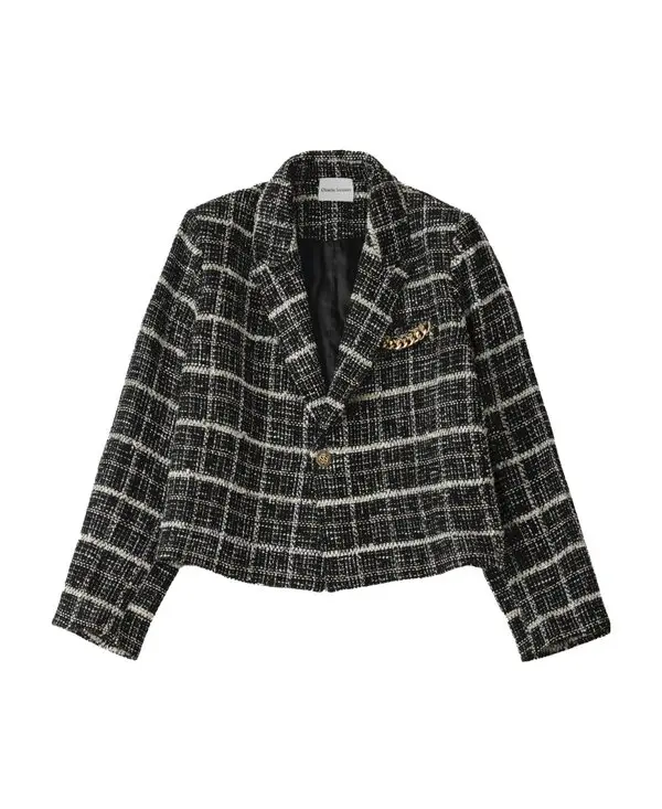 CHARLIE LUCIANO Checked Lapel Blazer