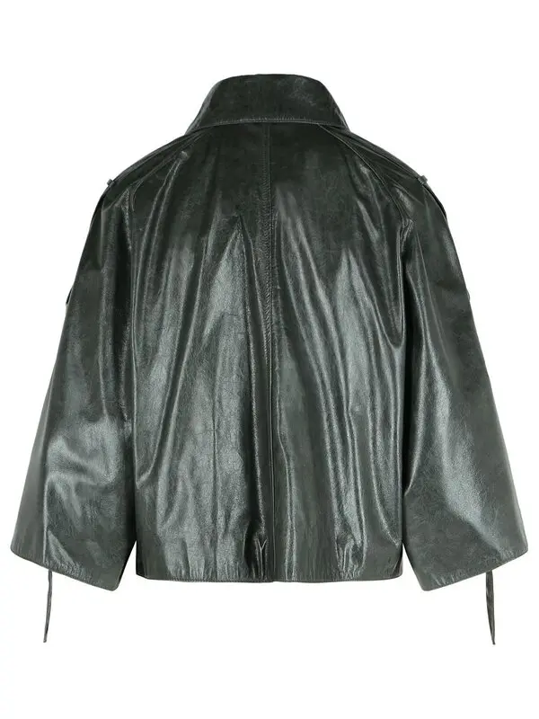 Max Mara Double-breasted Leather Jacket