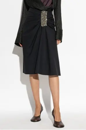 Dries Van Noten High Waist Skirt With Embellished Draping