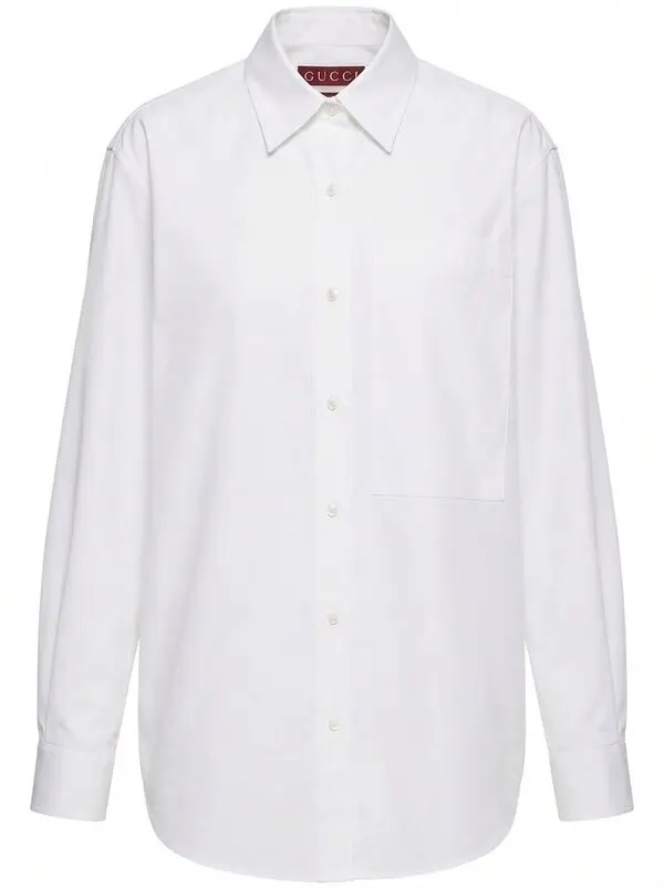 Gucci Collared Long-sleeve Shirt - White