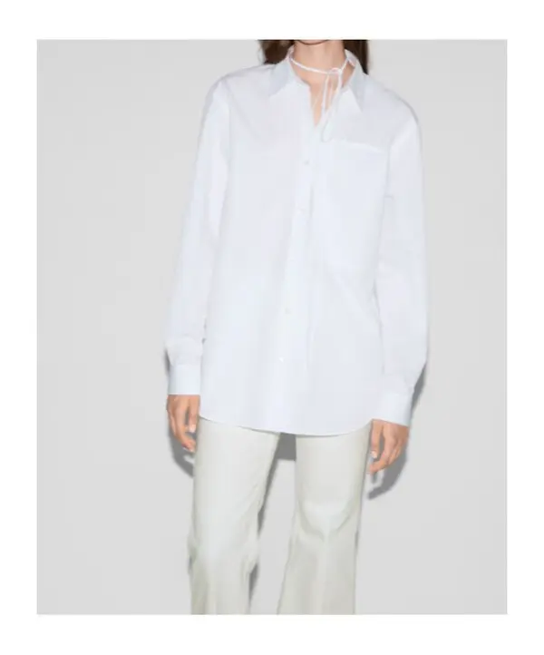 Gucci Embossed Logo Long Sleeve Shirt With Tie Detail