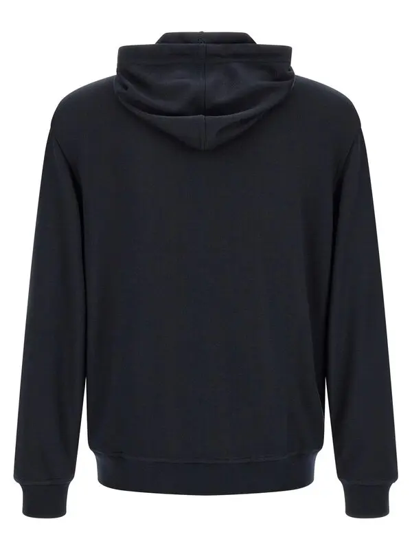Brunello Cucinelli French Terry Hooded Sweatshirt - Navy Blue