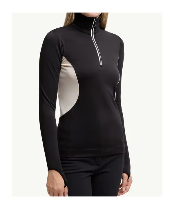Moncler Polartec Half-zip Turtleneck Sweatshirt - Black