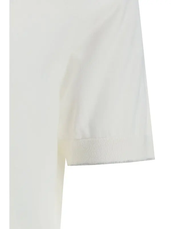 Brunello Cucinelli Short-sleeved Buttoned Polo Shirt - White