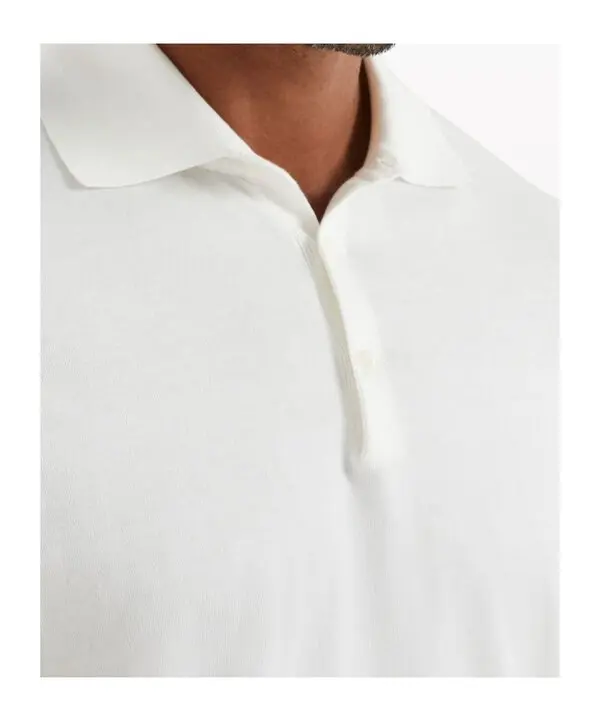 Brunello Cucinelli Short-sleeved Buttoned Polo Shirt - White
