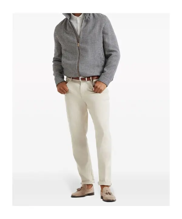 Brunello Cucinelli Short-sleeved Buttoned Polo Shirt - White