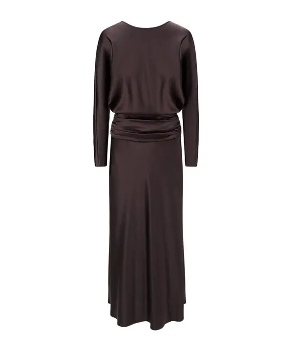 Staud Long Sleeve Ruched Maxi Dress