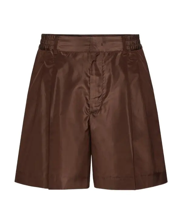 Valentino Garavani Tailored Shorts With Elasticated Waist - Brown