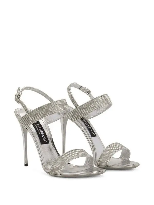 Dolce & Gabbana Metallic Embellished Stiletto Sandals