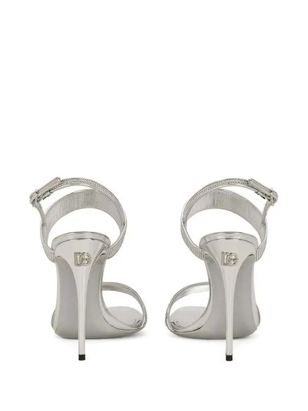 Dolce & Gabbana Metallic Embellished Stiletto Sandals