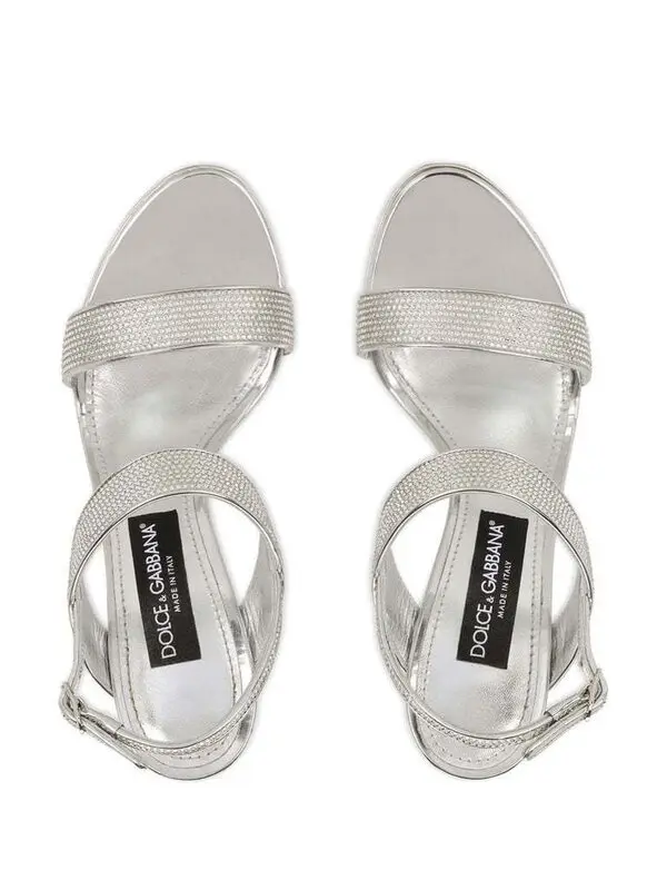 Dolce & Gabbana Metallic Embellished Stiletto Sandals