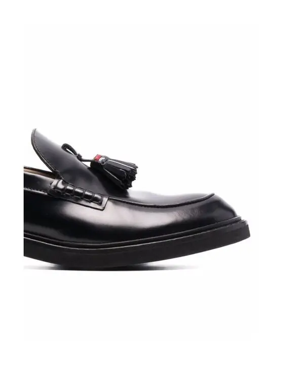 Thom Browne Round Toe Slip-on Loafers - Black