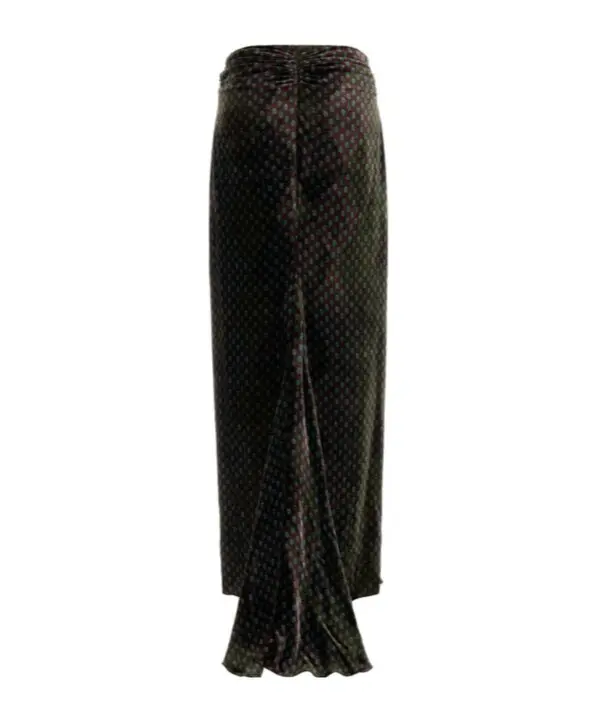 Dries Van Noten Asymmetrical Hem Polka Dot Skirt