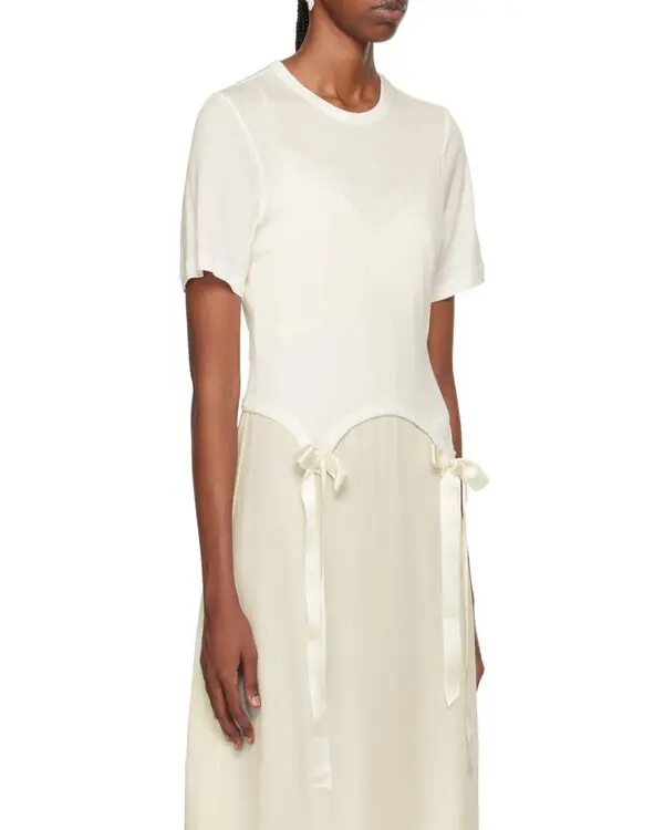 Simone Rocha Bow Detail Crewneck T-shirt - White