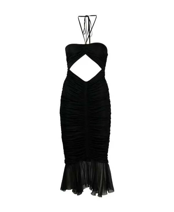 Blumarine Cut-out Halterneck Midi Dress