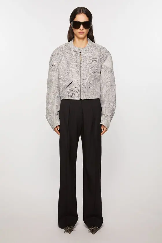 Acne Studios Mid-waist Wide Leg Tailored Trousers