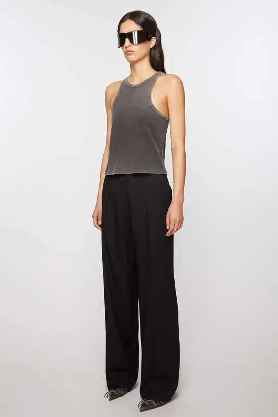 Acne Studios Mid-waist Wide Leg Tailored Trousers
