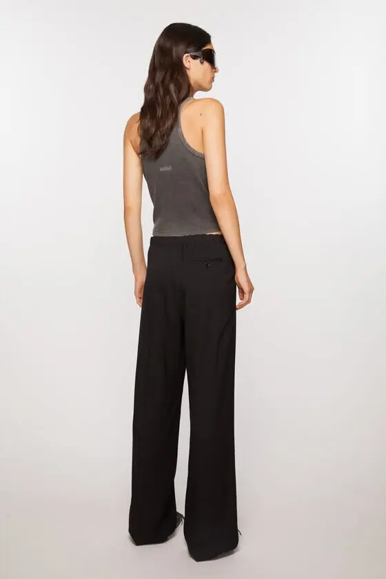 Acne Studios Mid-waist Wide Leg Tailored Trousers