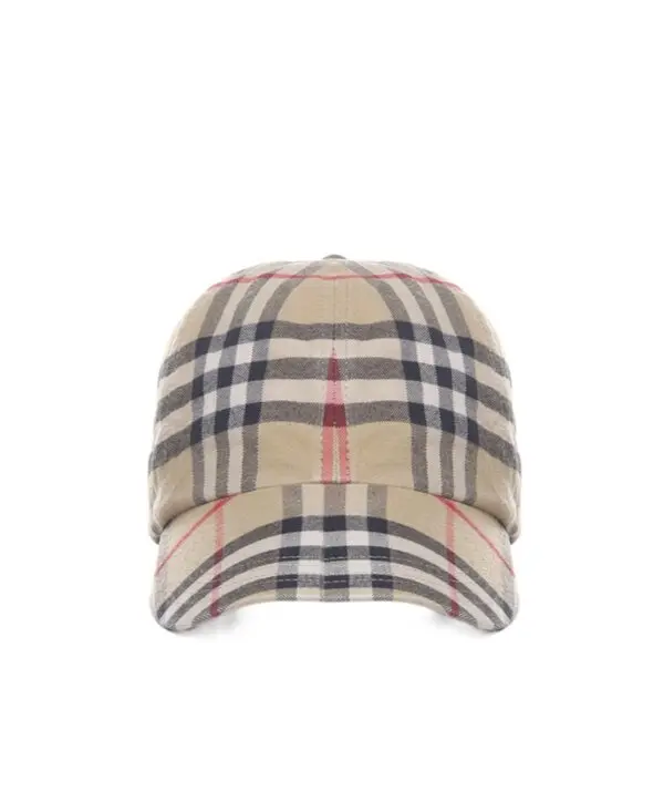 Burberry Checked Curved-peak Baseball Cap - Nude