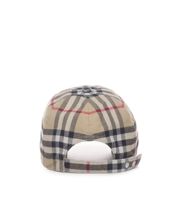 Burberry Checked Baseball Cap - Nude