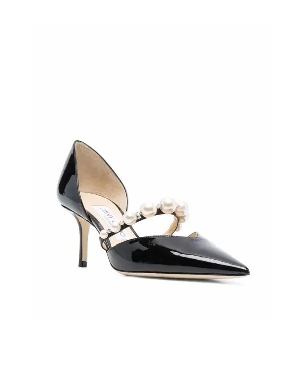 JIMMY CHOO Aurelie 65 Embellished Pumps - Black