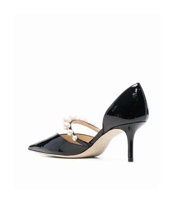 JIMMY CHOO Aurelie 65 Embellished Pumps - Black