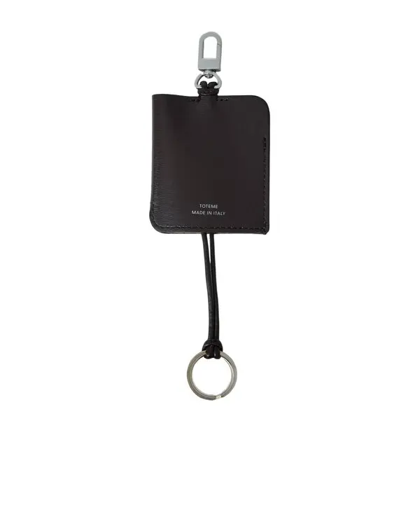 TOTEME Logo Leather Keyring - Brown