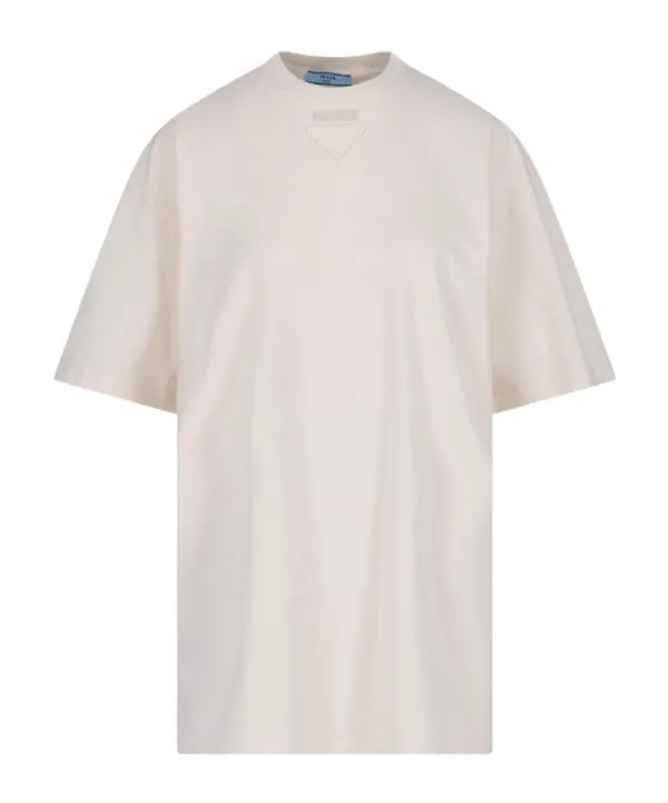 Prada Logo Triangle Crewneck T-shirt - No