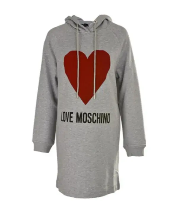 Moschino Printed Heart Hoodie Dress