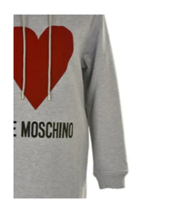 Moschino Printed Heart Hoodie Dress