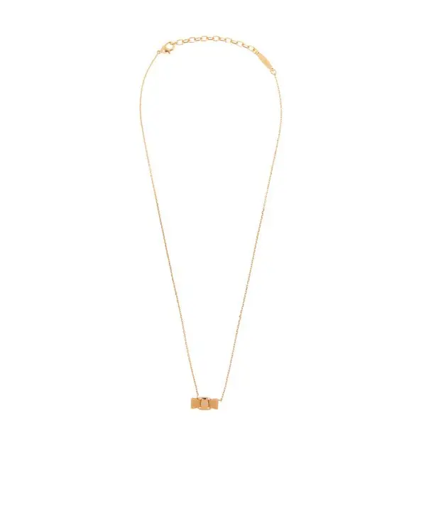 FERRAGAMO Vara Bow Pendant Necklace - Yellow