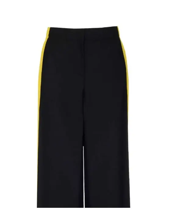 Loewe Wide Leg Trousers In Wool With Contrast Piping