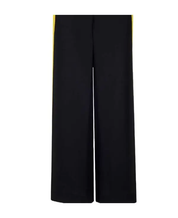 Loewe Wide Leg Trousers In Wool With Contrast Piping
