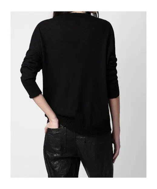 Zadig&Voltaire V-neck Sweater With Iconic Hollowed-out Detail