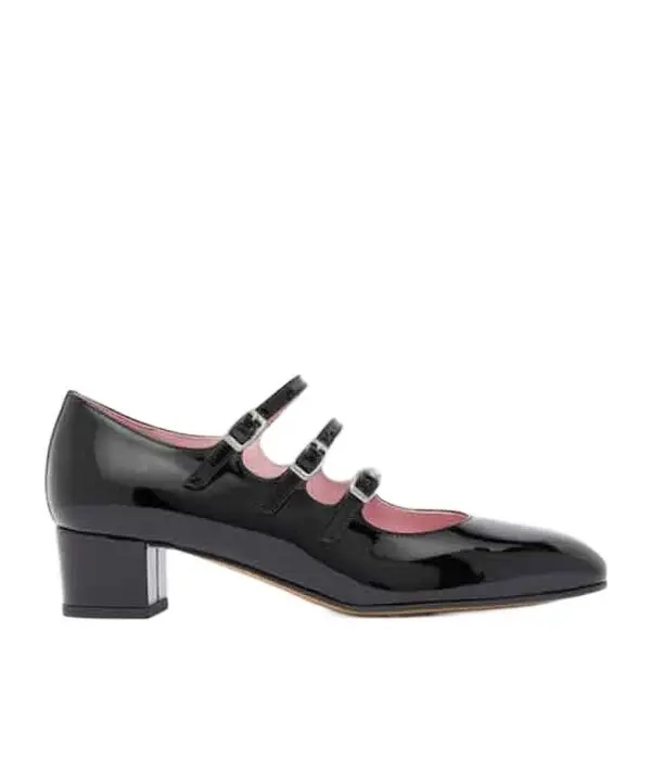 CAREL Round Toe Mary Jane Shoes With Buckle Detailing