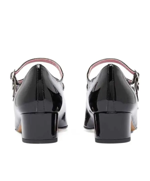 CAREL Round Toe Mary Jane Shoes With Buckle Detailing