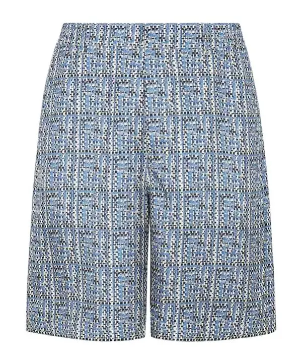 Fendi Ff Braided Printed Bermuda Shorts