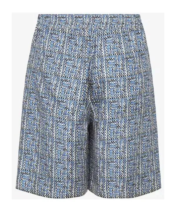 Fendi Ff Braided Printed Bermuda Shorts