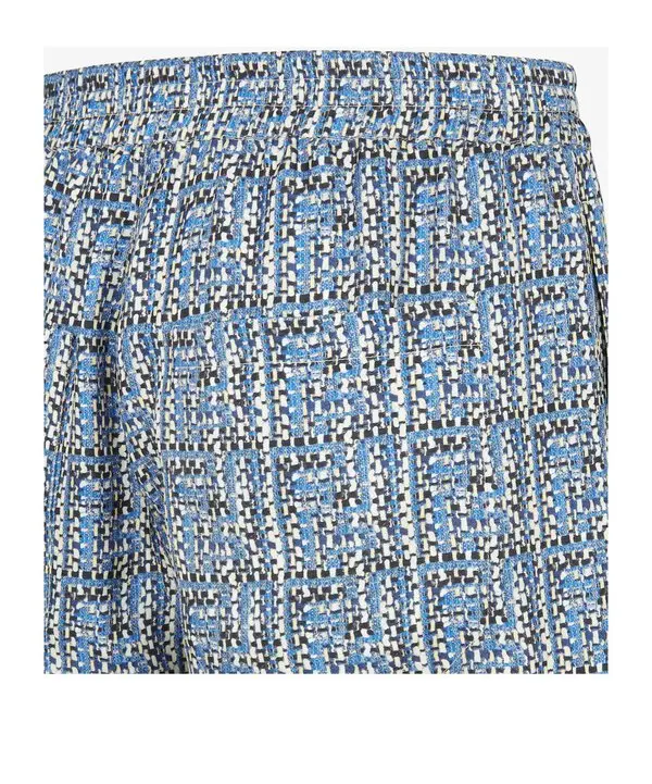 Fendi Ff Braided Printed Bermuda Shorts
