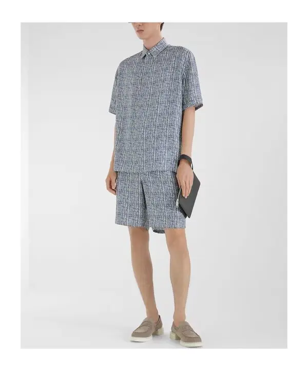 Fendi Ff Braided Printed Bermuda Shorts